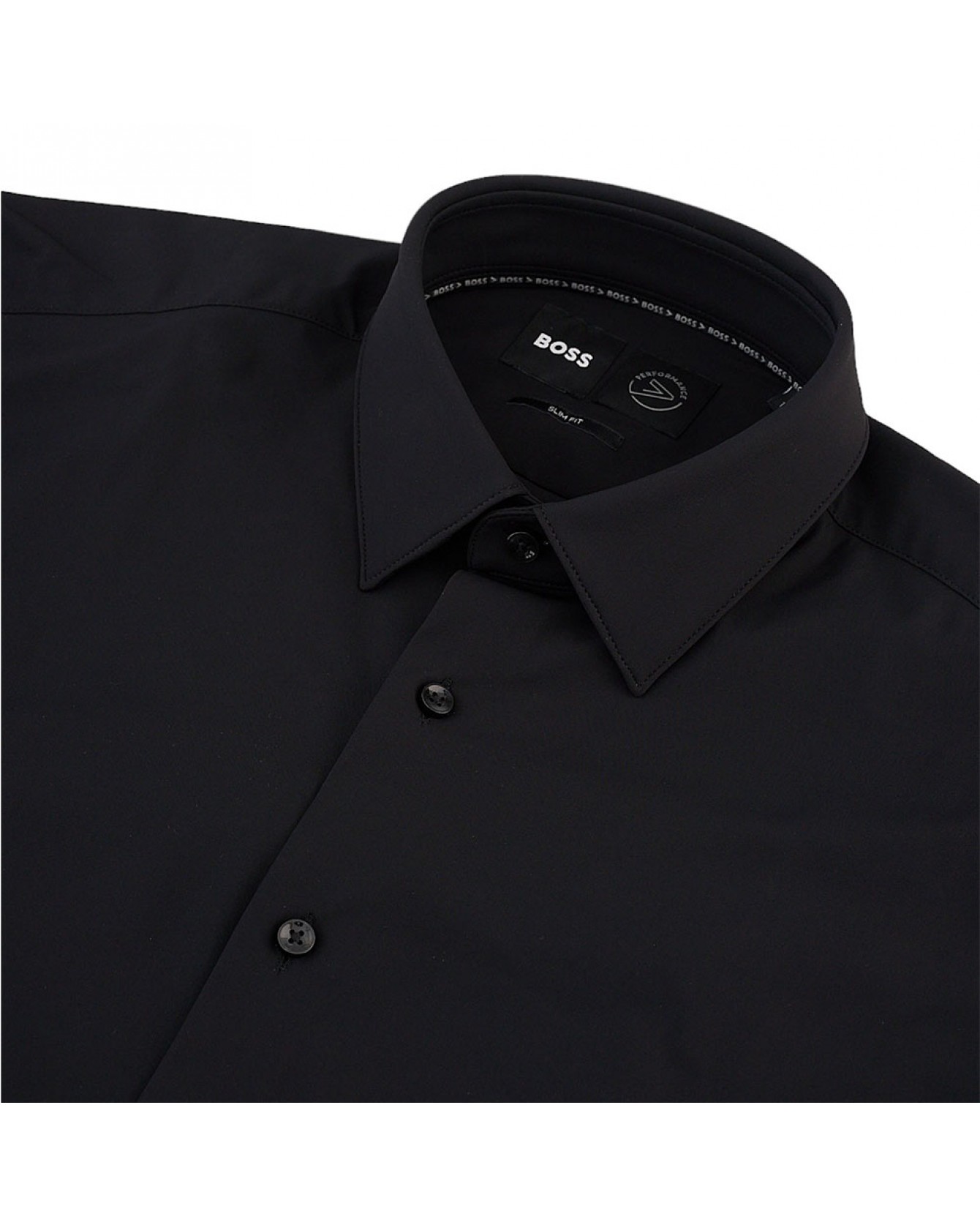 Πουκάμισο Boss Μαύρο P-HANK-s-kent-C1-222 50503554-001 SLIM FIT - 62982-001